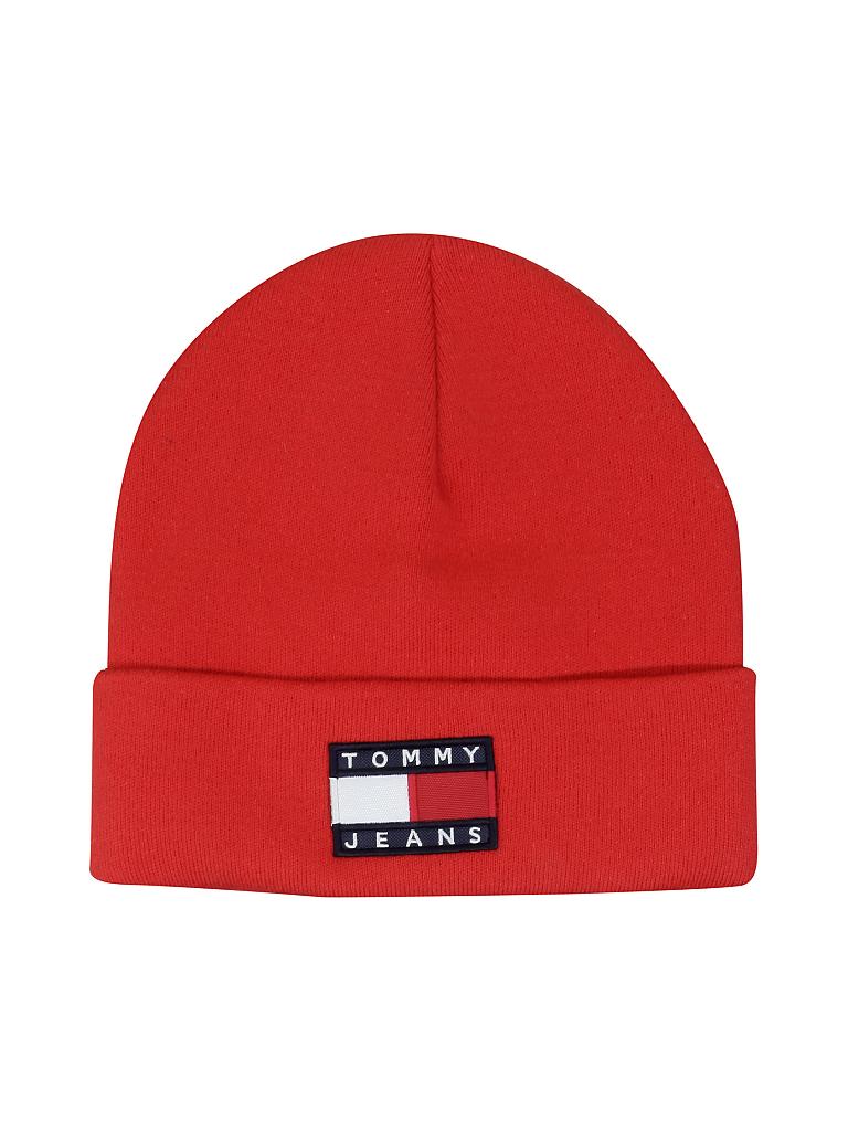 Red tommy hilfiger beanie store